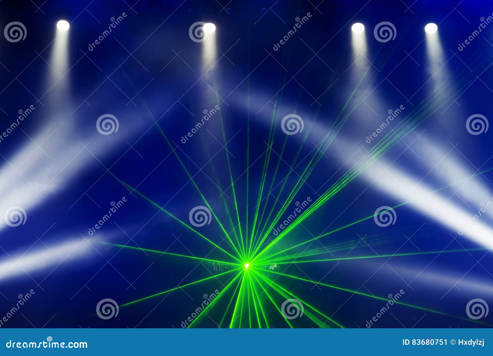 Stage Spotlight with Laser Rays in the Concert Stock Illustration ...