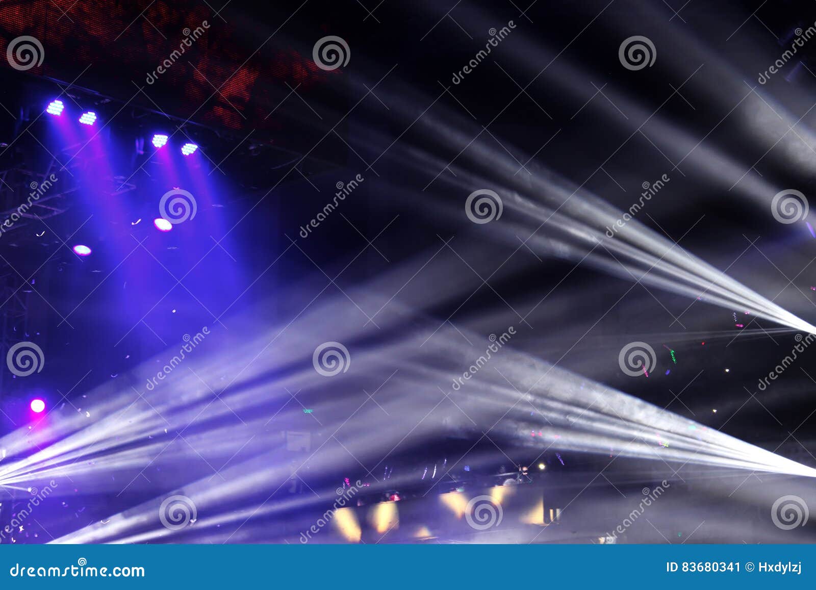 Stage Spotlight with Laser Rays in the Concert Stock Image - Image of ...