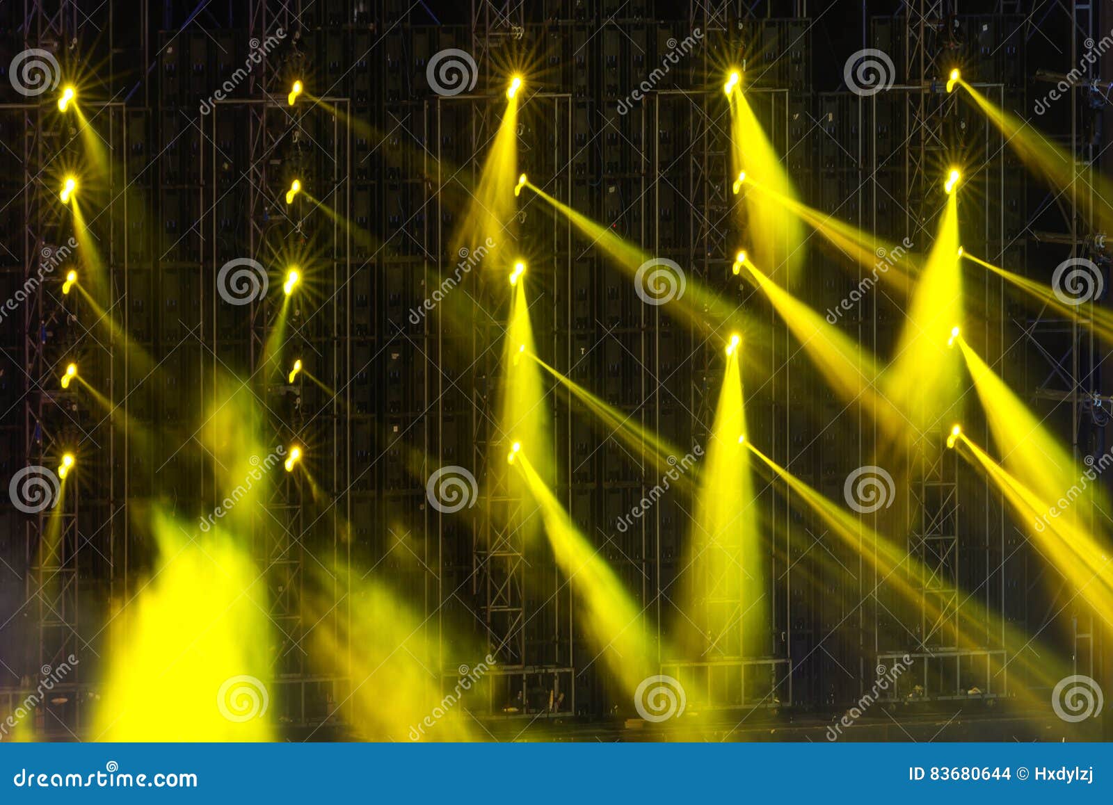 Stage Spotlight with Laser Rays in the Concert Stock Photo - Image of ...