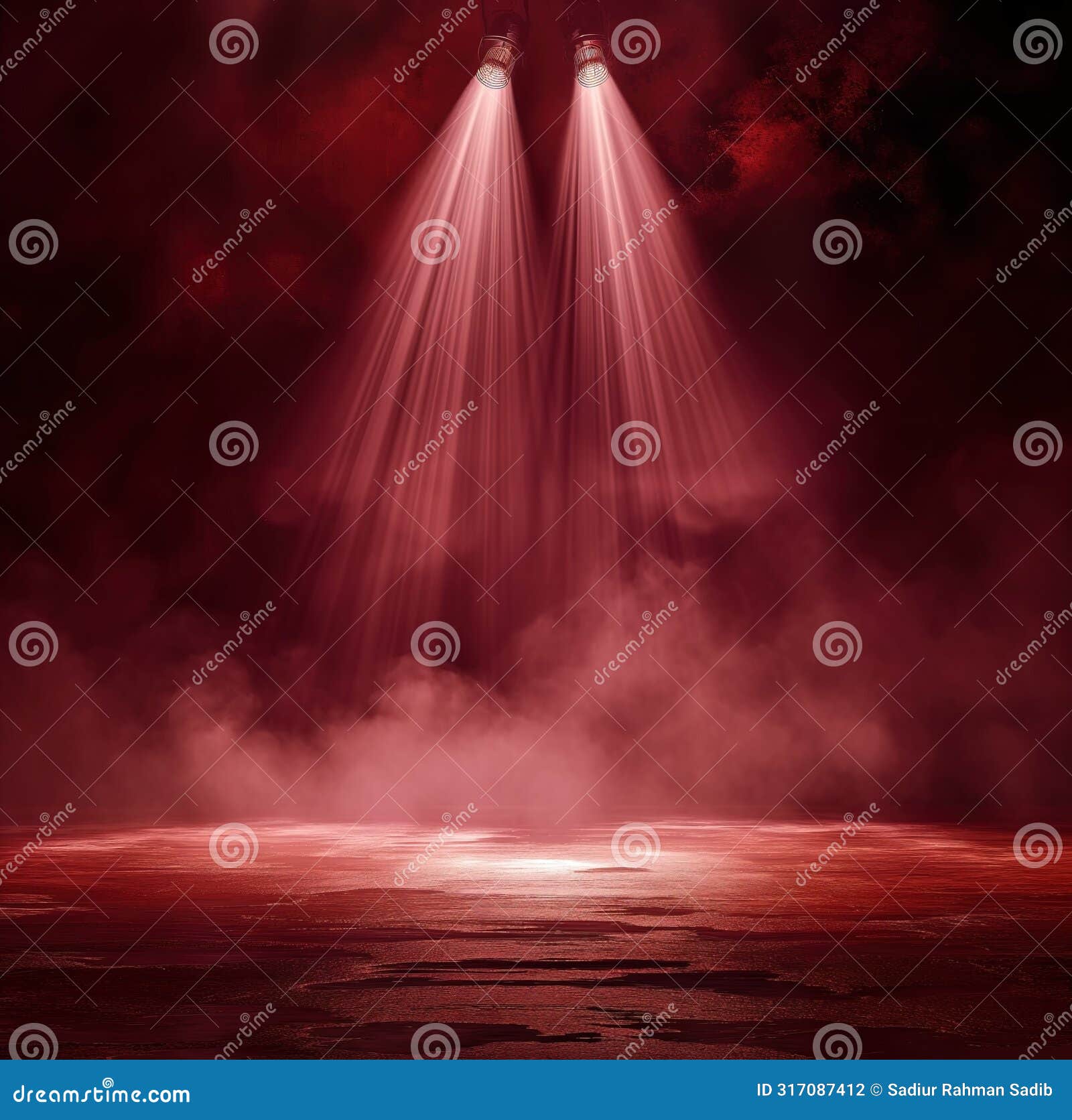 Spotlight on Stage. Stage Spotlight with Red and Black Background ...