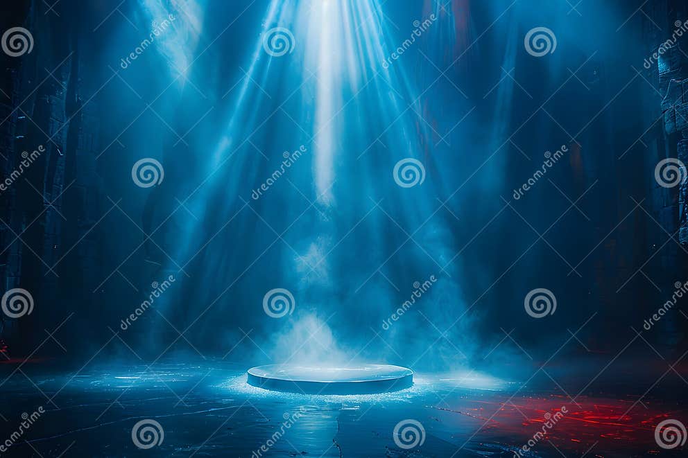 Stage Spotlight with Scene, Stage Podium Scene with Light Generative AI ...