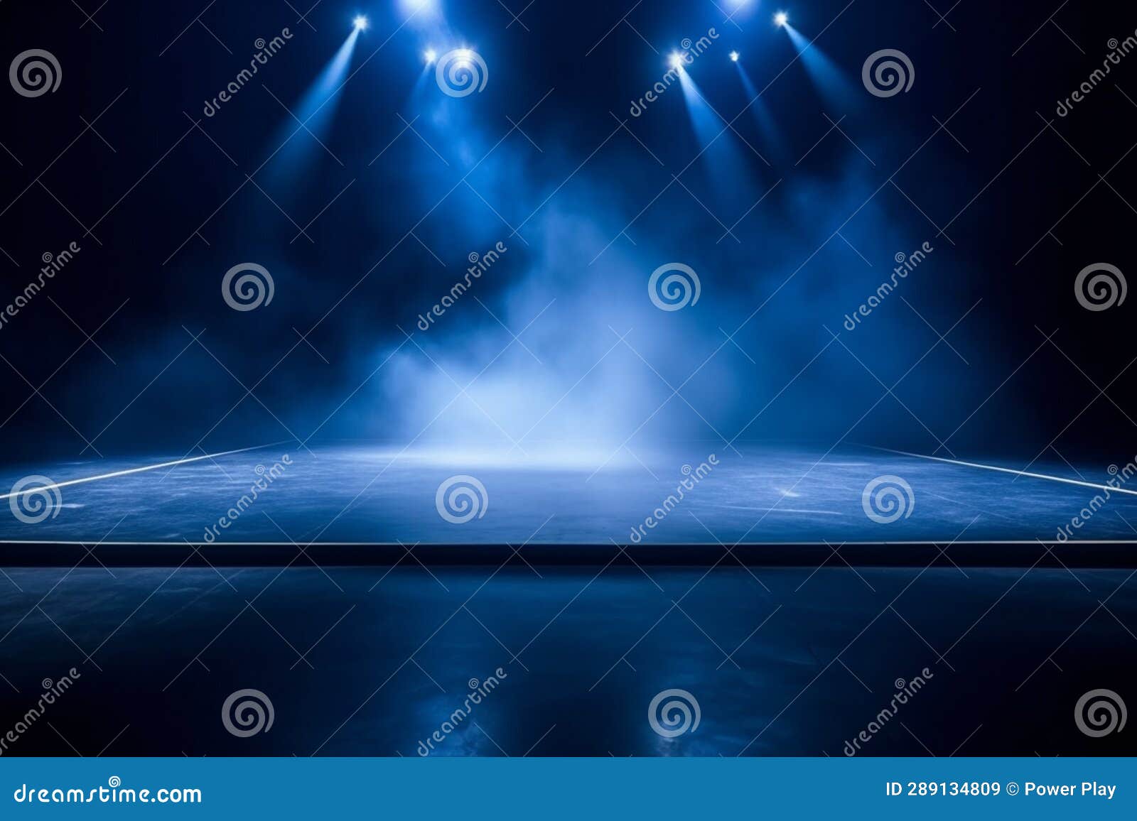 Stage Spotlight with Smoke and Spotlights, Stage Spotlight on a Stage ...