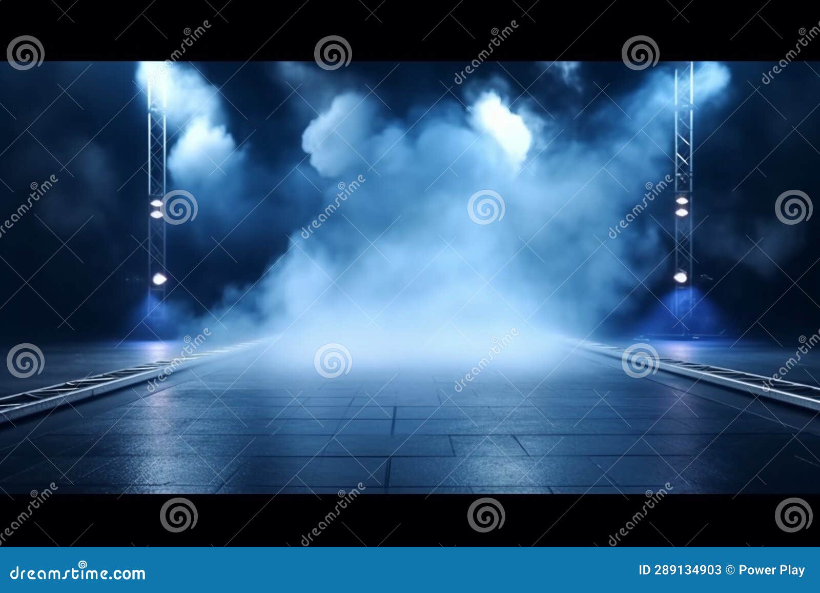Stage Spotlight with Smoke and Spotlights, Stage Spotlight on a Stage ...