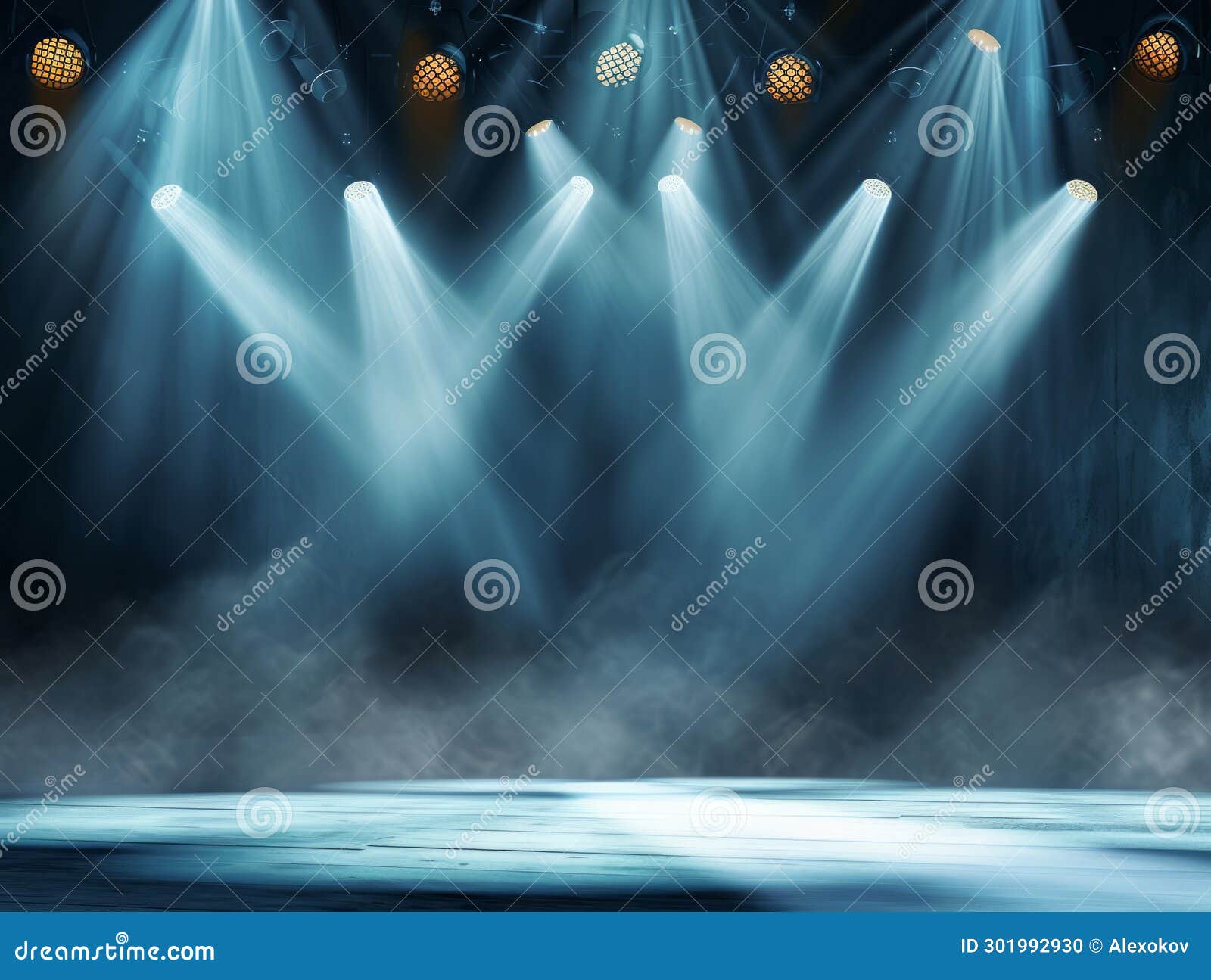 Stage Spotlight with Spotlights, Stage Background. Illustration Stock ...