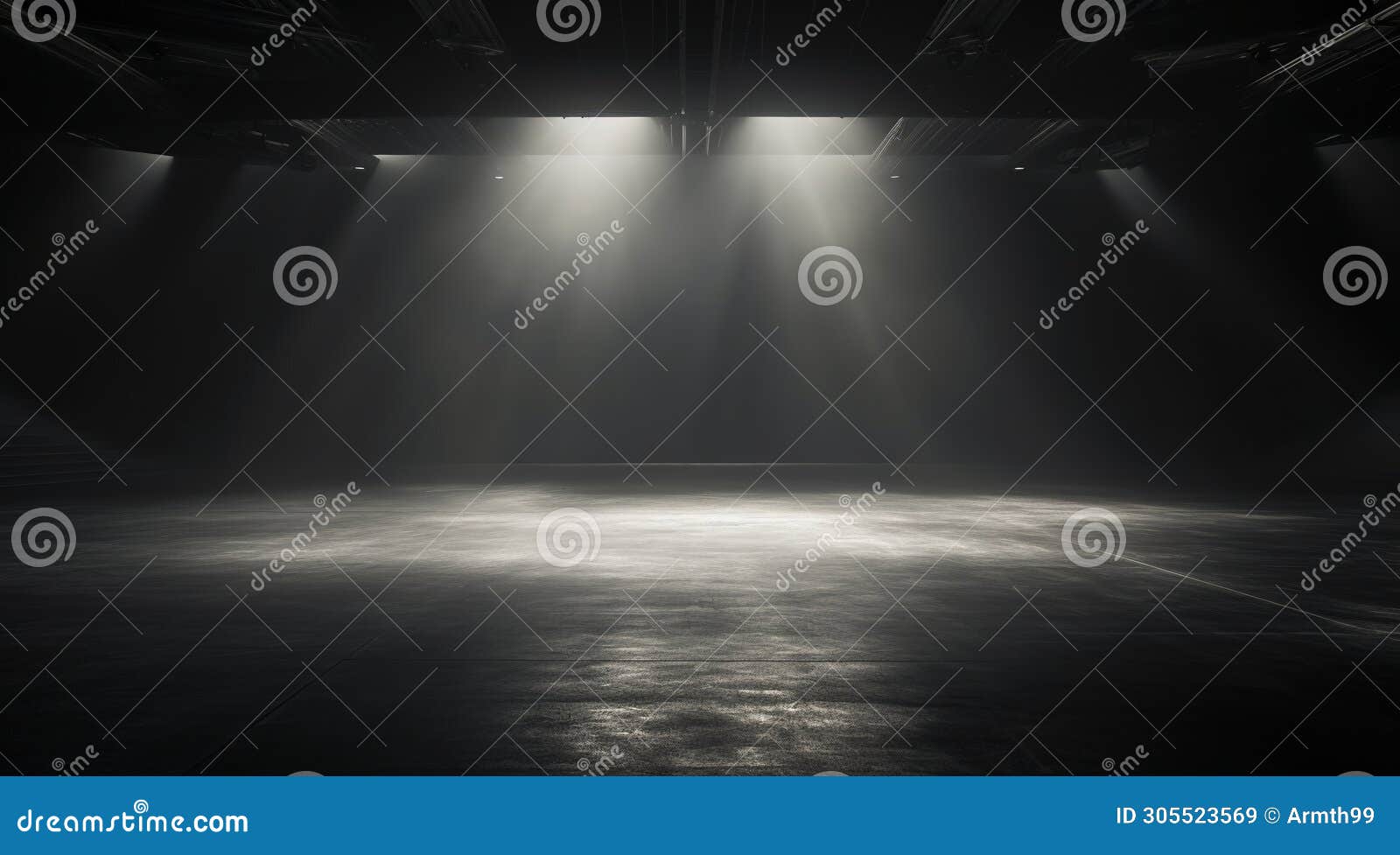 Stage Spotlight with Stage Podium and Light Effects Stock Illustration ...
