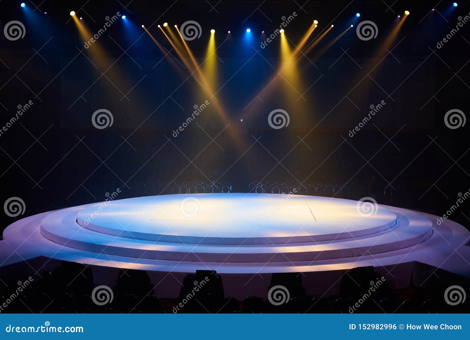 Stage, Spotlights, Bulbs, Light Stock Photo - Image of focus, colourful ...