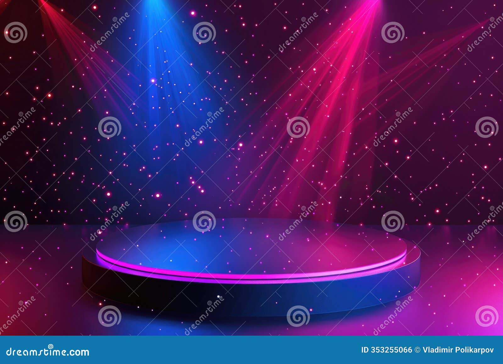 A Stage with Spotlights and Stars in the Background. Ideal for Concert ...