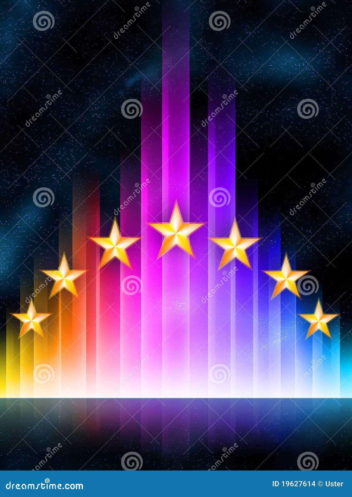 Stage with stars stock illustration. Illustration of gradient - 19627614