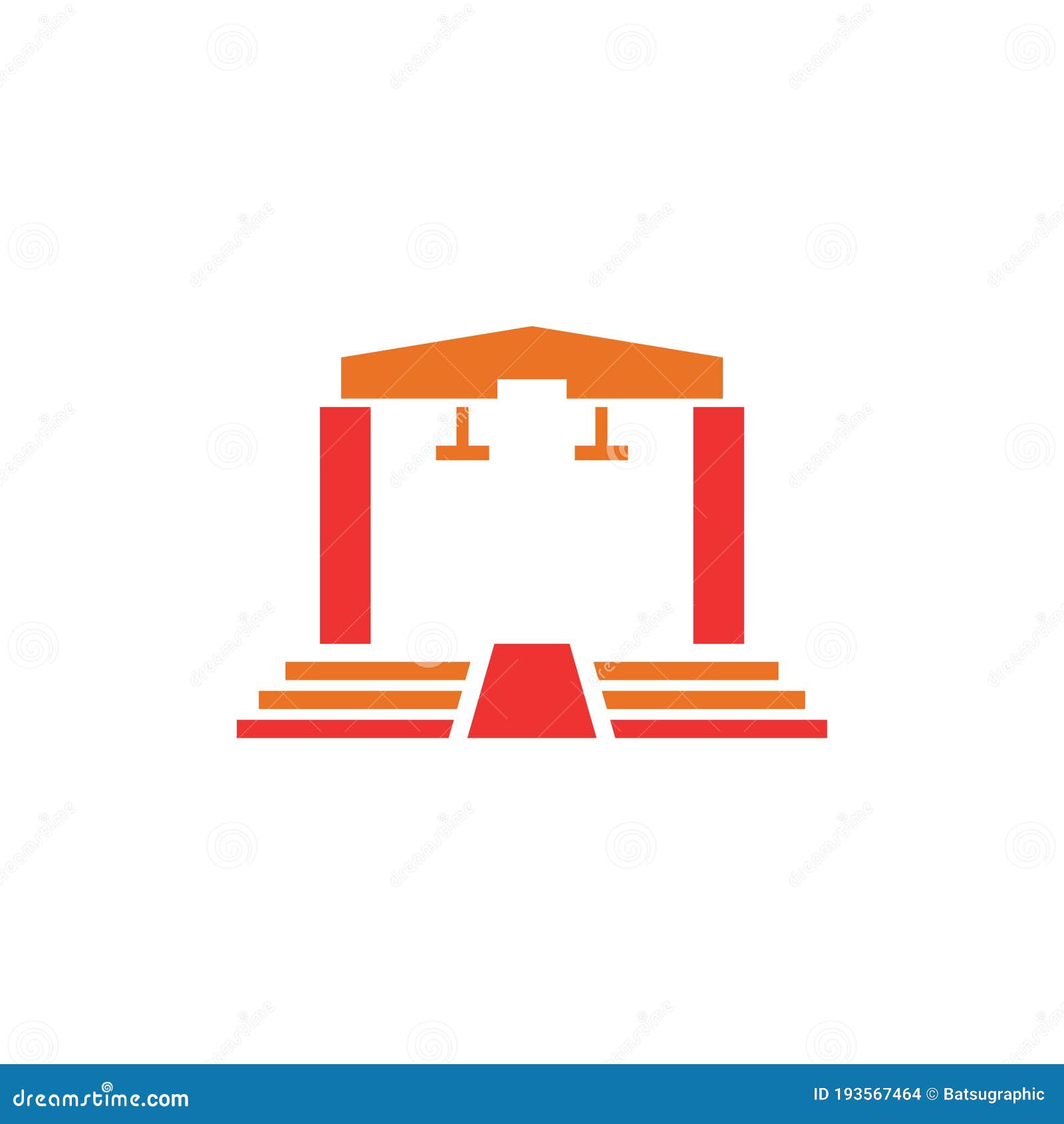 Stage Vector Icon Logo Design Stock Vector - Illustration of flat ...