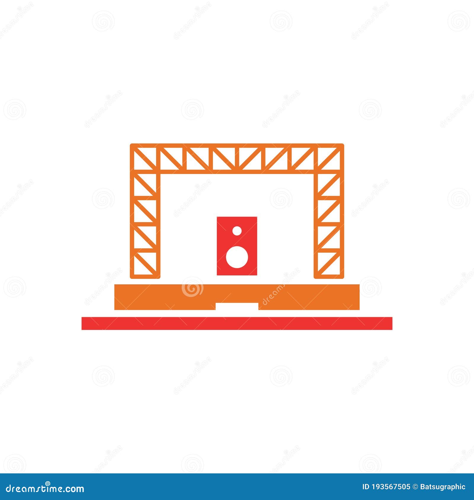 Stage Vector Icon Logo Design Stock Vector - Illustration of auditorium ...