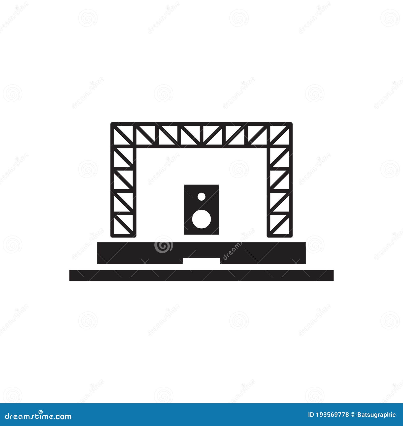 Stage Vector Icon Logo Design Stock Illustration - Illustration of ...