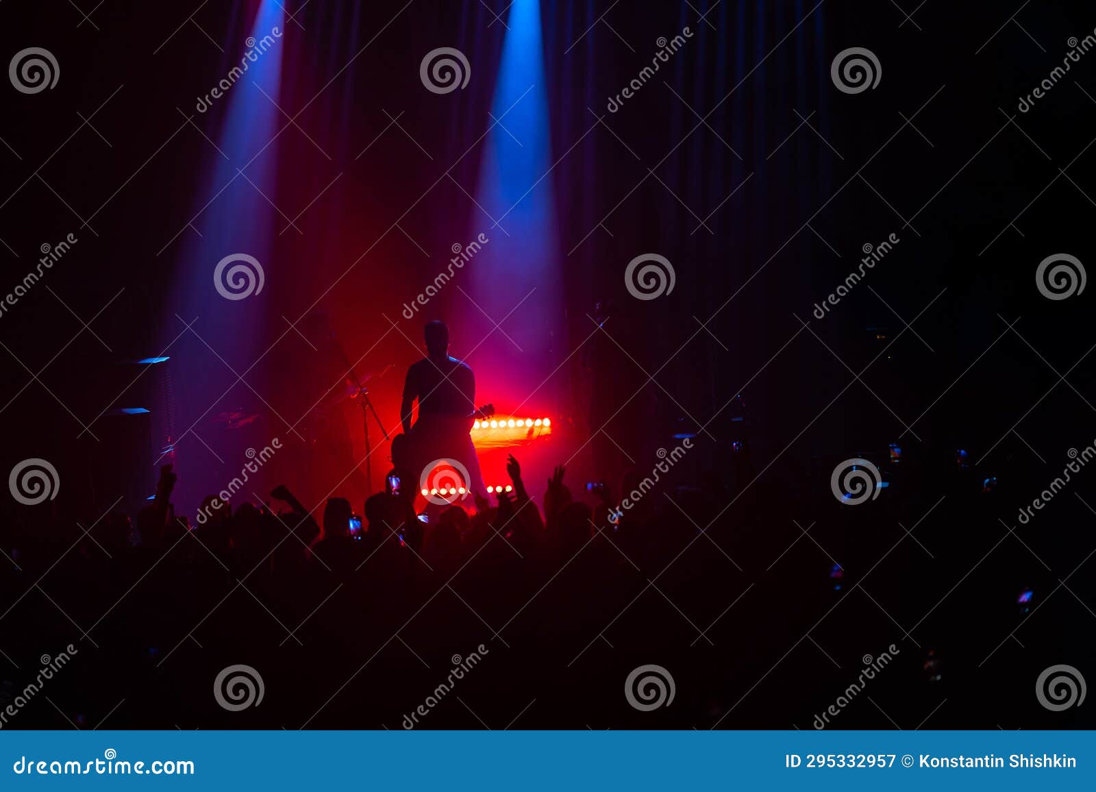 Stage with Vertical Lights - Rock Music Concert Editorial Photography ...