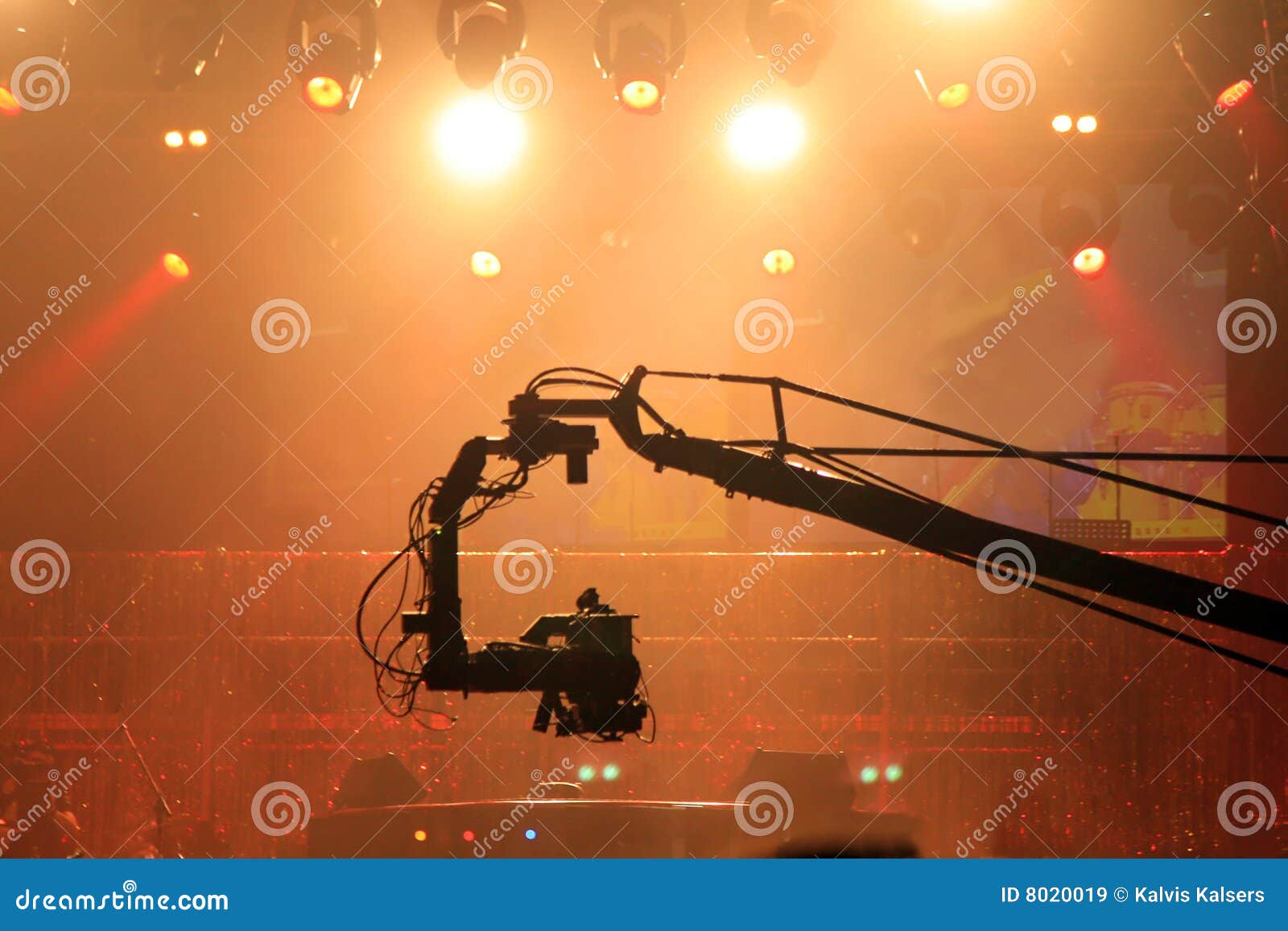 Stage video lights stock image. Image of disco, camera - 8020019