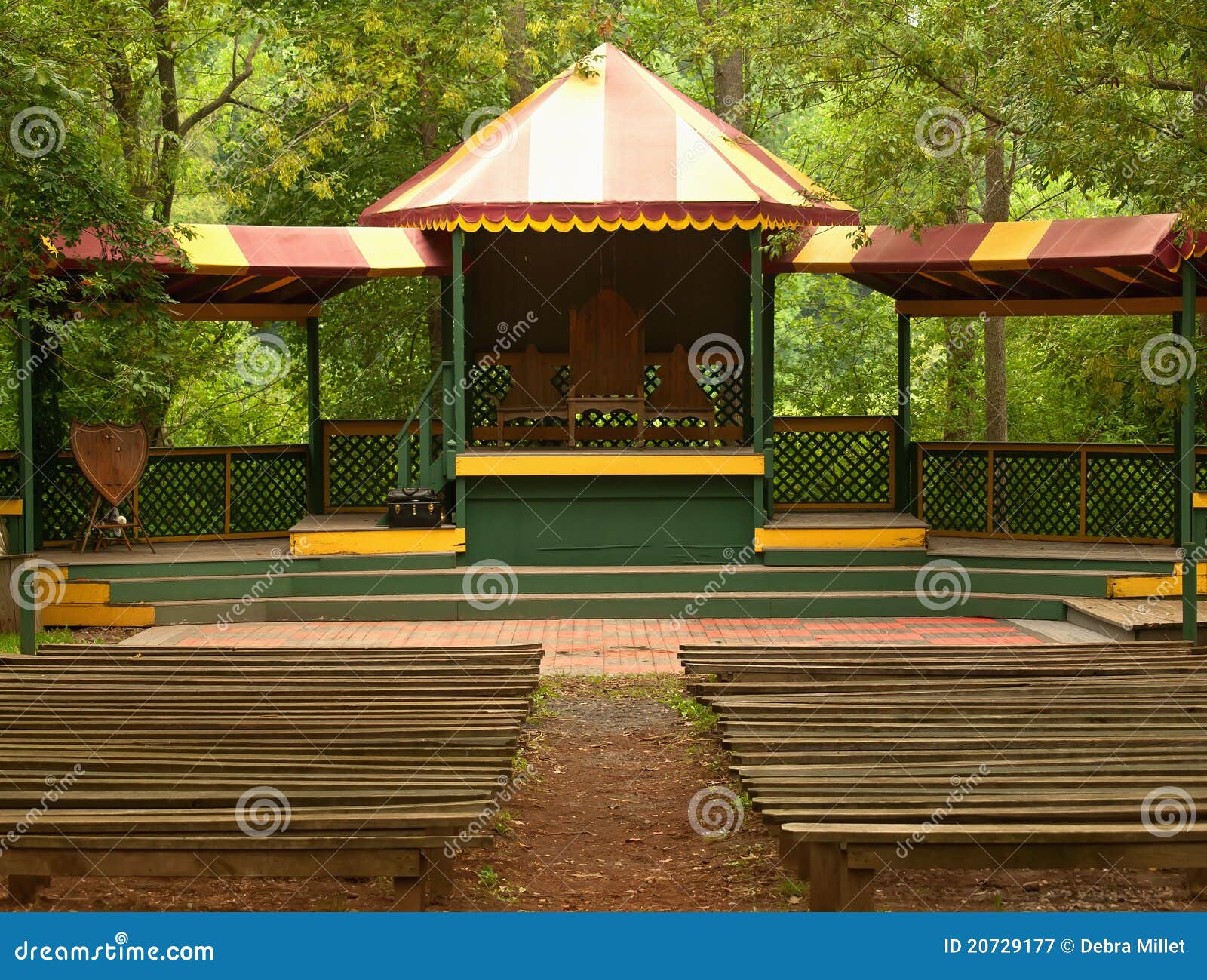 Stage in the woods stock image. Image of forest, fair - 20729177