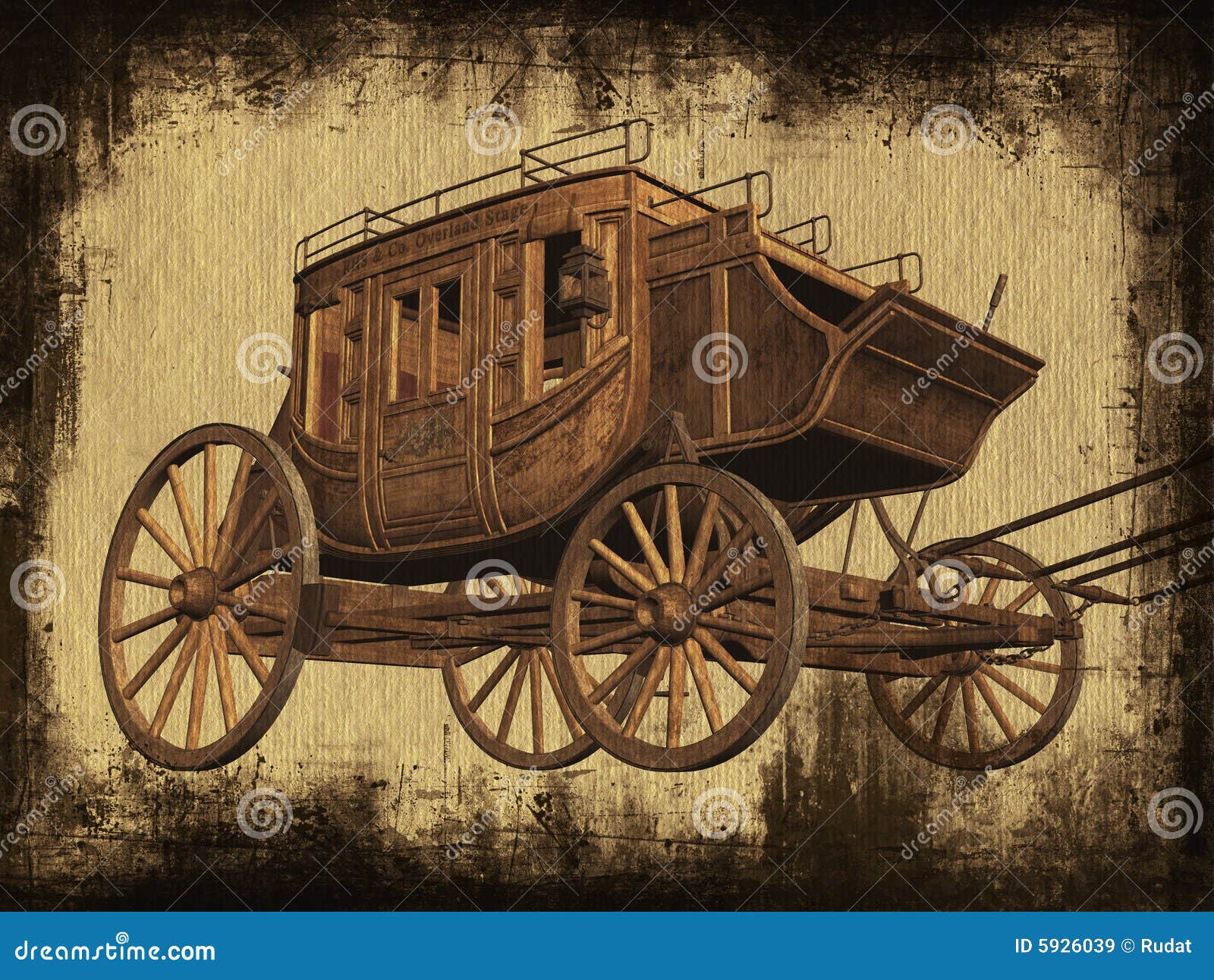 Stagecoach stock illustration. Illustration of frame, brown - 5926039