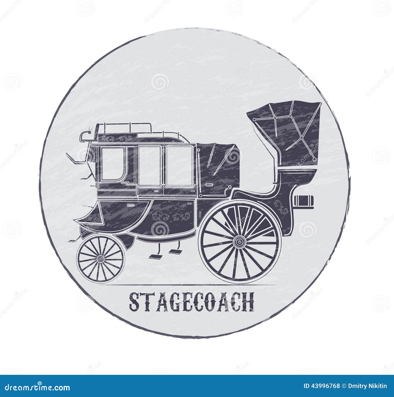Stagecoach stock vector. Illustration of mail, wheels - 43996768