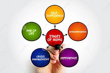 Stages of Aging (process of Becoming Older), Mind Map Concept for ...