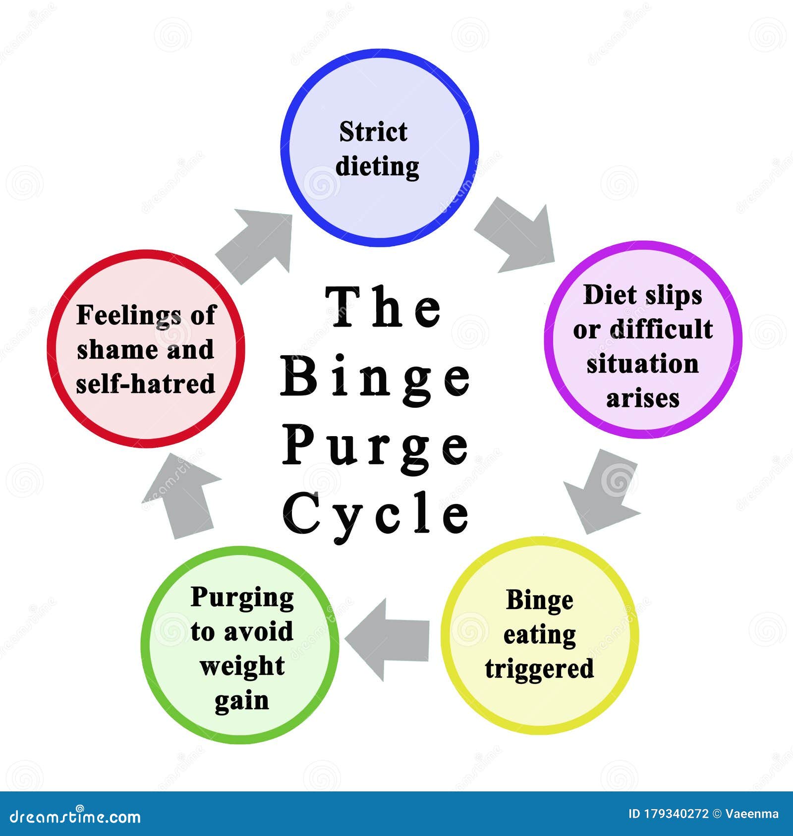 Binge Purge Cycle stock illustration. Illustration of feelings - 179340272