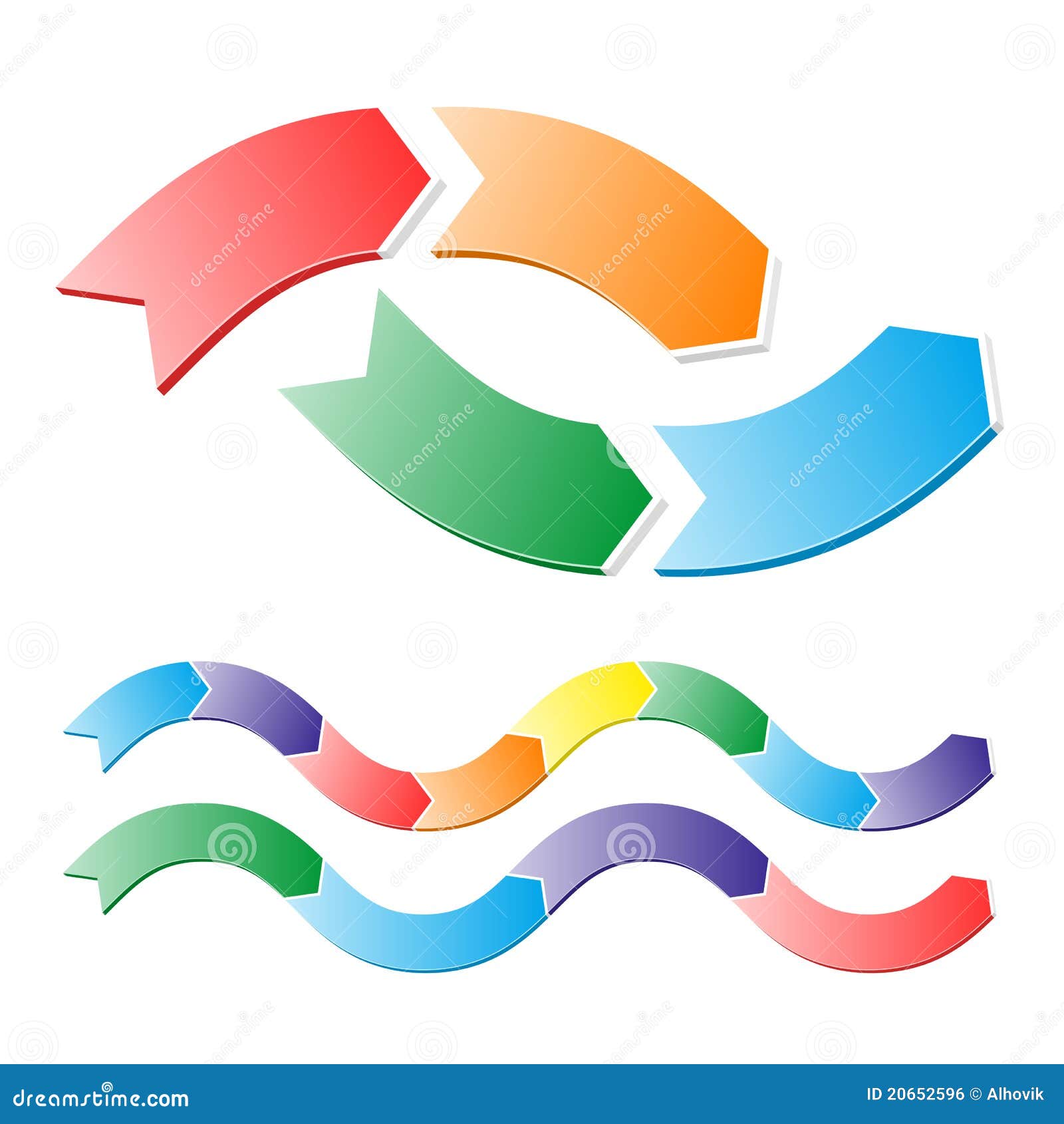 Stages Of Chart In Arrows Vector Illustration | CartoonDealer.com #20652596