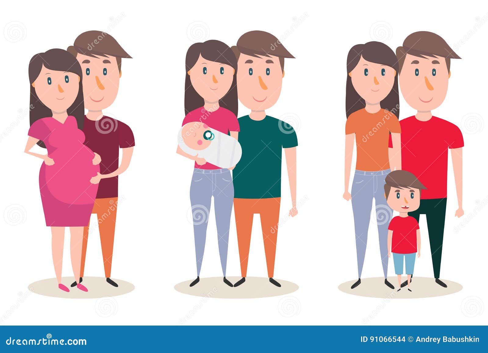 Stages of Development of the Family Stock Vector - Illustration of ...