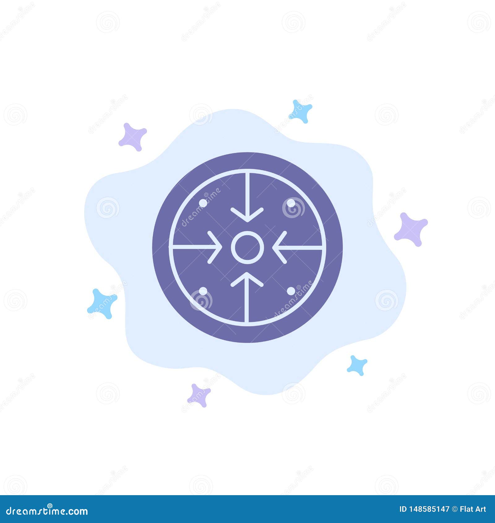 Stages, Goals, Implementation, Operation, Process Blue Icon on Abstract ...