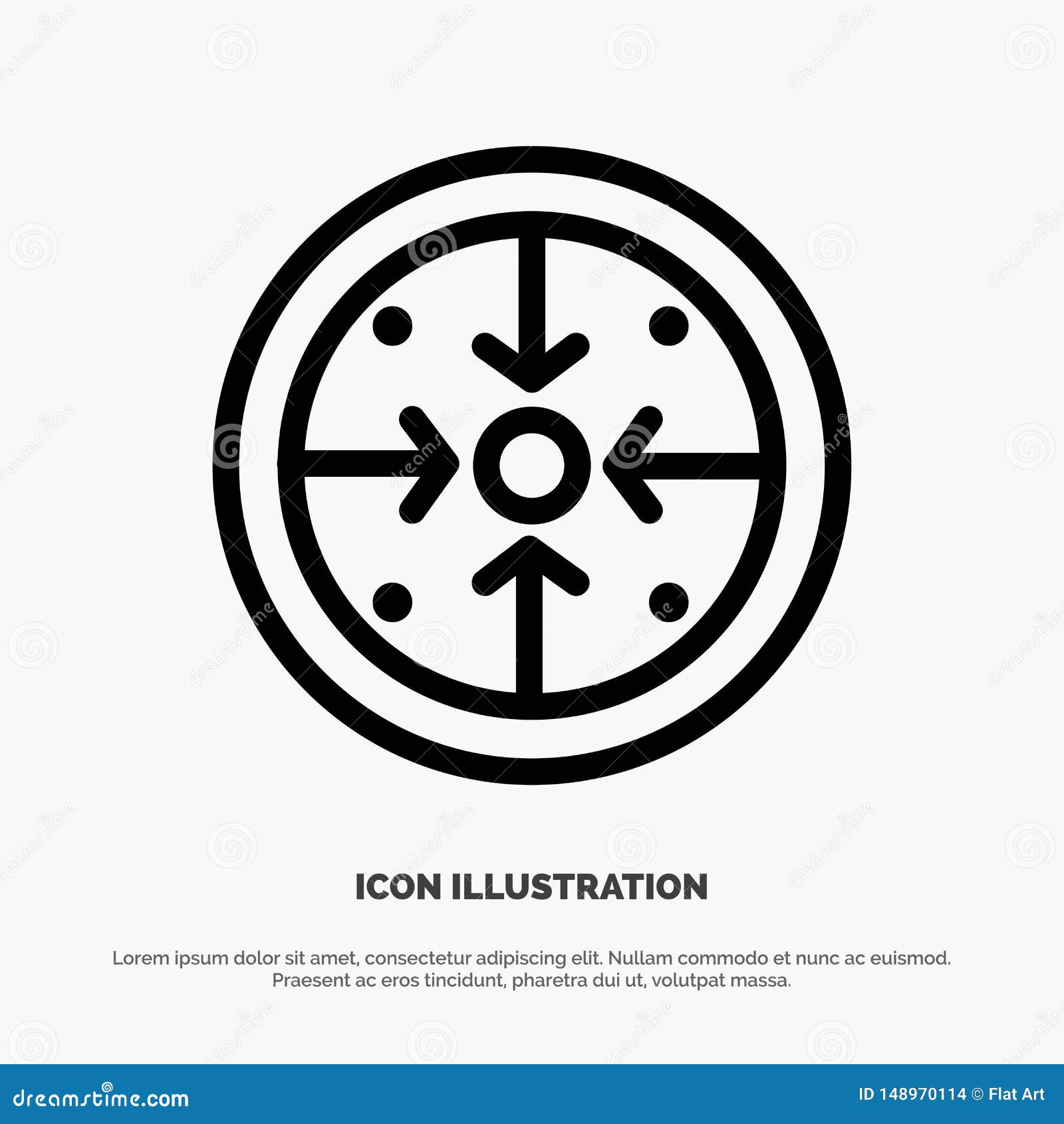 Stages, Goals, Implementation, Operation, Process Line Icon Vector ...