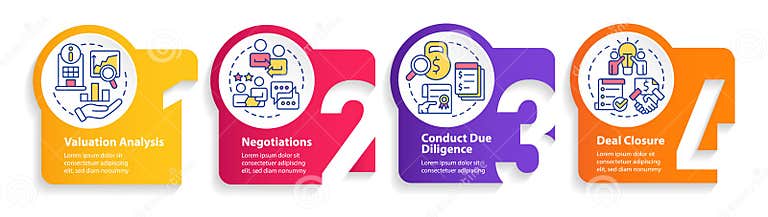 Stages of Merger Circle Infographic Template Stock Vector ...