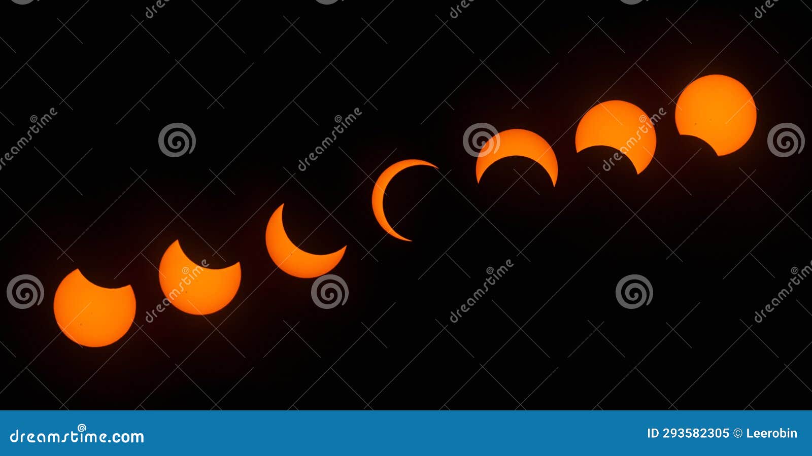 Stages of Partial Solar Eclipse on October 14, 2023 Stock Image - Image ...