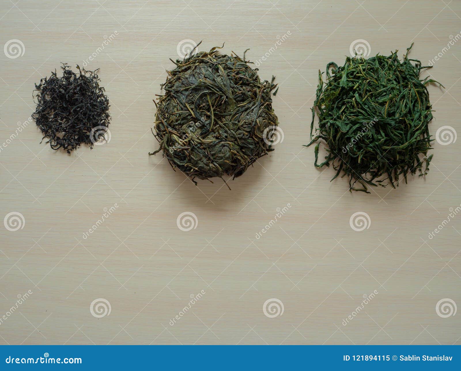 Stages of Production of Fermented Tea Leaves. Fermented Ivan-tea. Stock ...