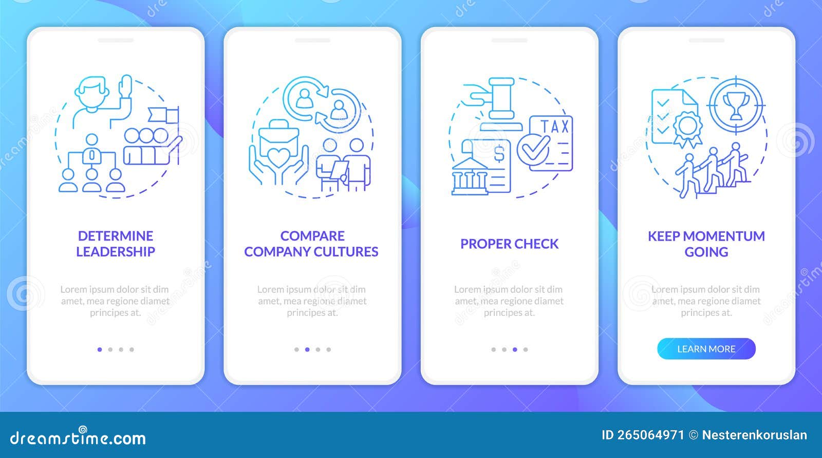 Stages Of Successful Company Merger Blue Brochure Template Stock ...