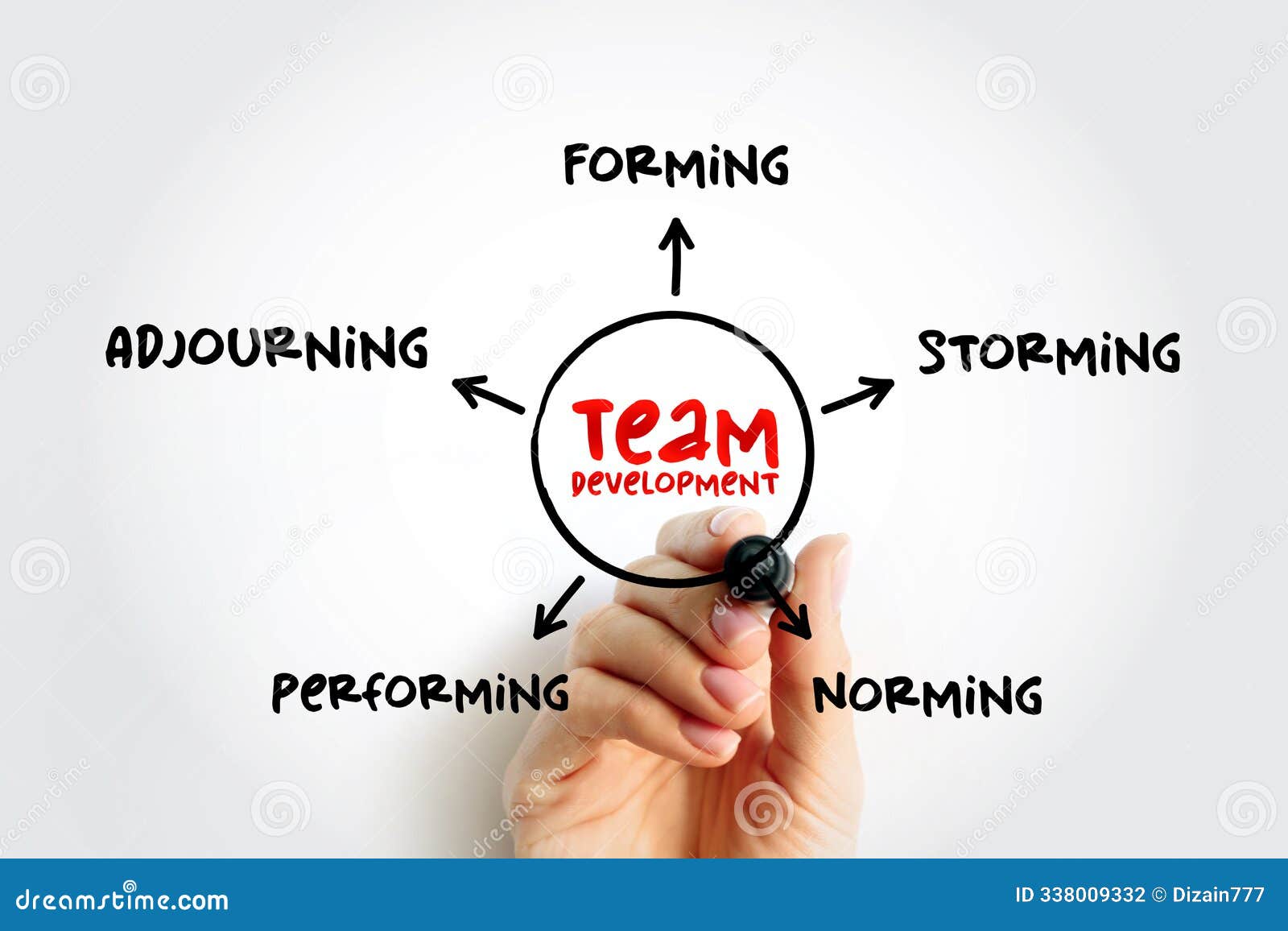 The 5 Stages of Team Development Mind Map, Business Concept for ...