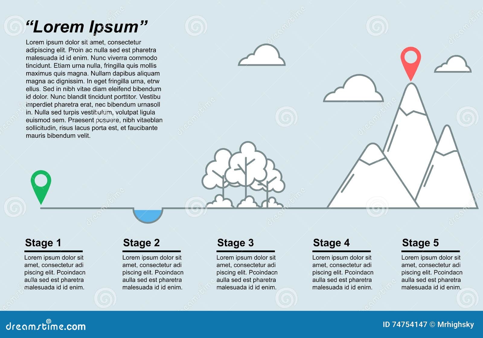 Stages To Success Infographic Design Stock Vector - Illustration of ...