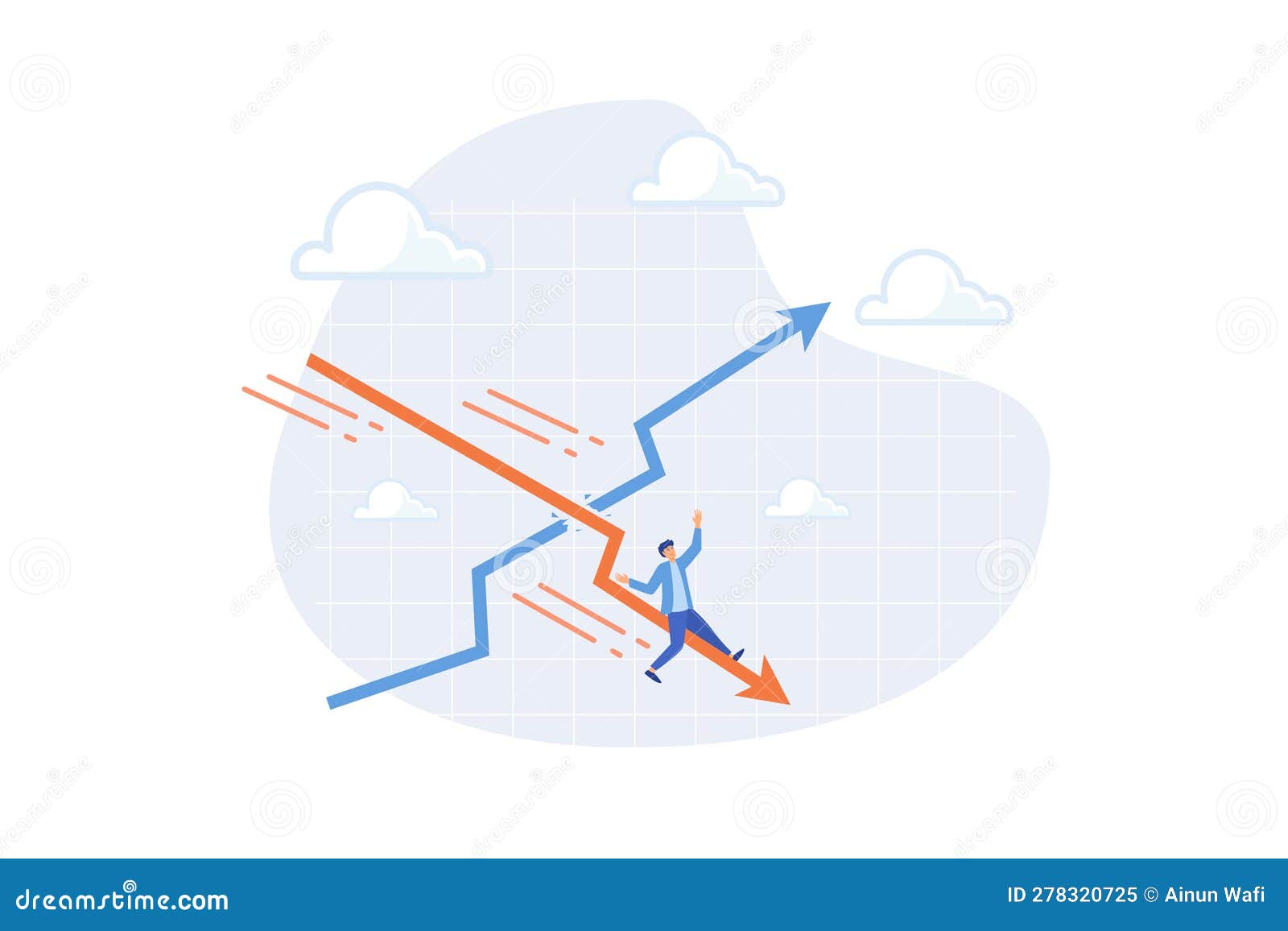 Unemployment Decrease Concept Icon Cartoon Vector | CartoonDealer.com ...