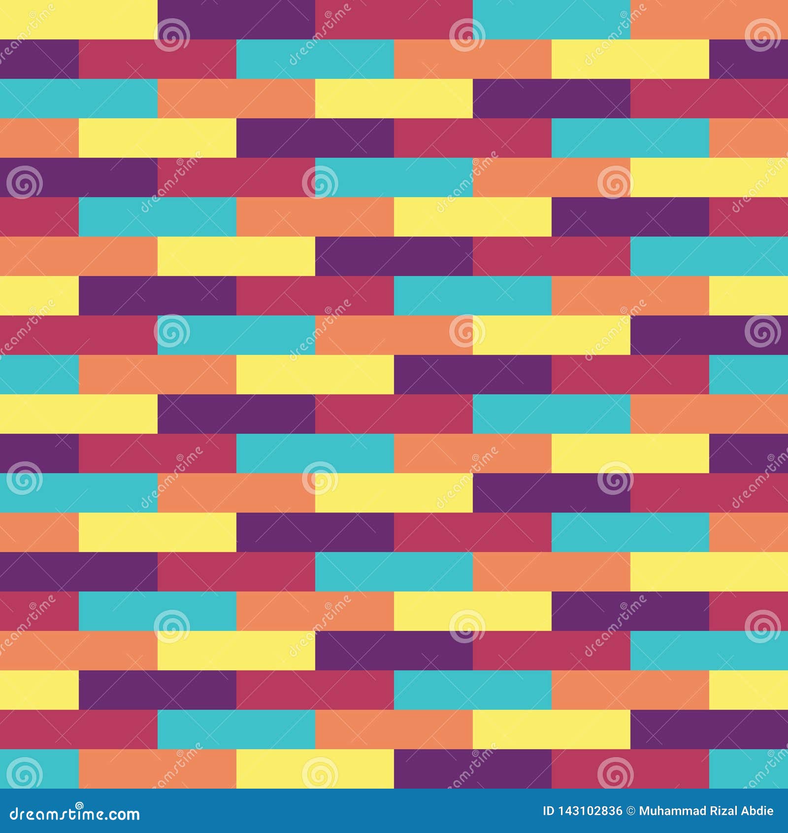 Stagger Parquet Colorful Pastel in Brick Seamless Pattern Background ...