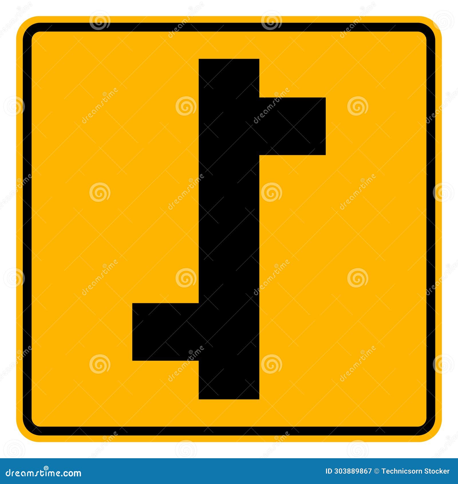 Staggered Junction Traffic Road Sign,Vector Illustration, Isolate on ...