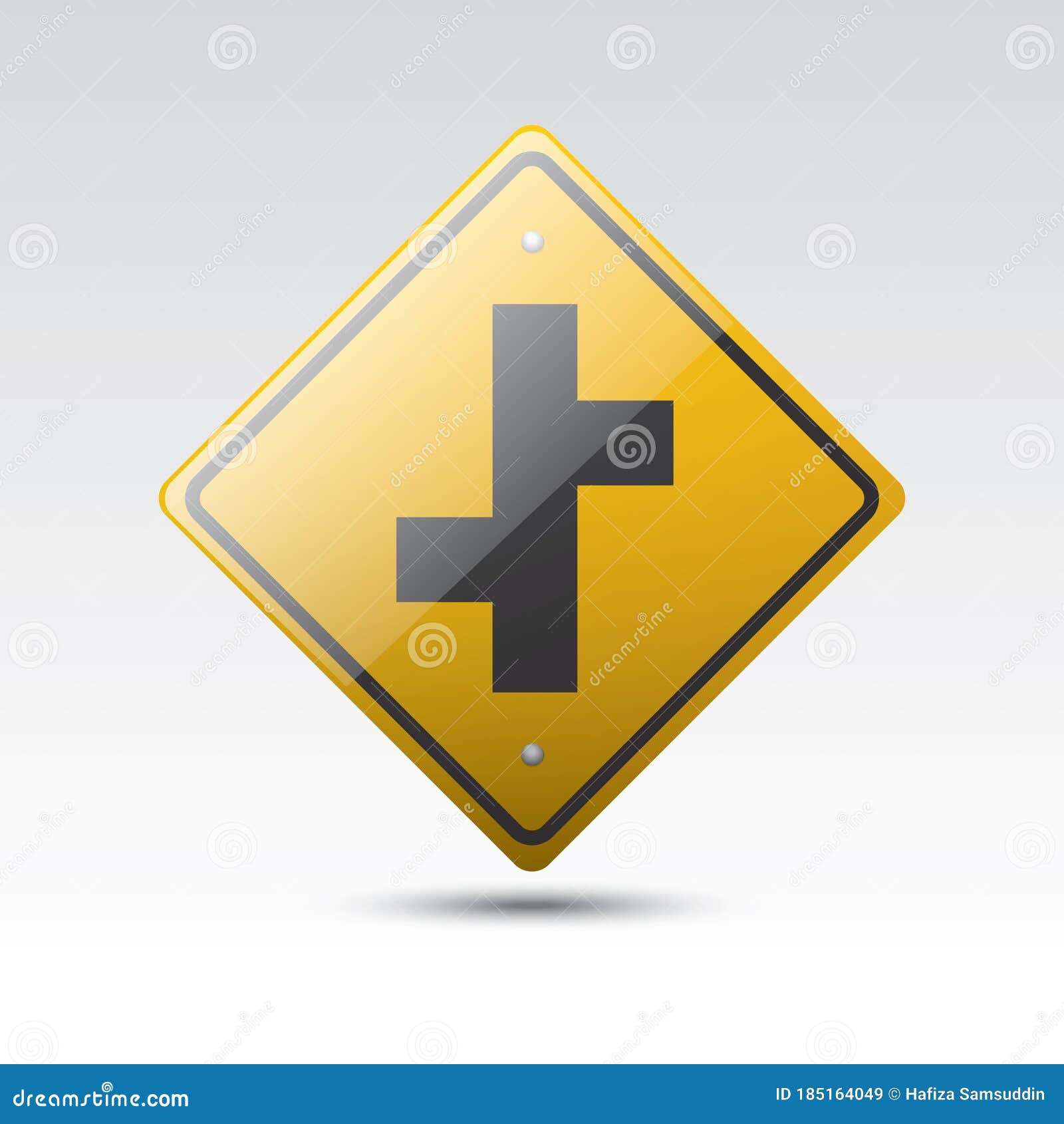 Staggered Side Road Junction. Vector Illustration Decorative Design ...