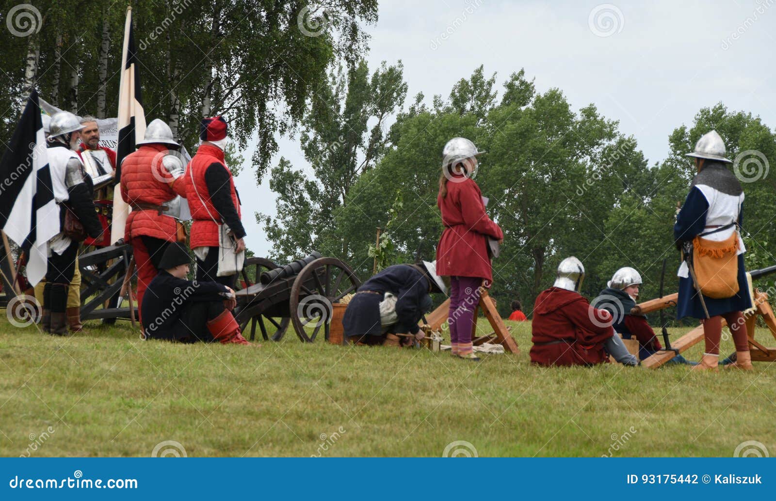 Medieval Artillery on the Battlefield Editorial Photography - Image of ...