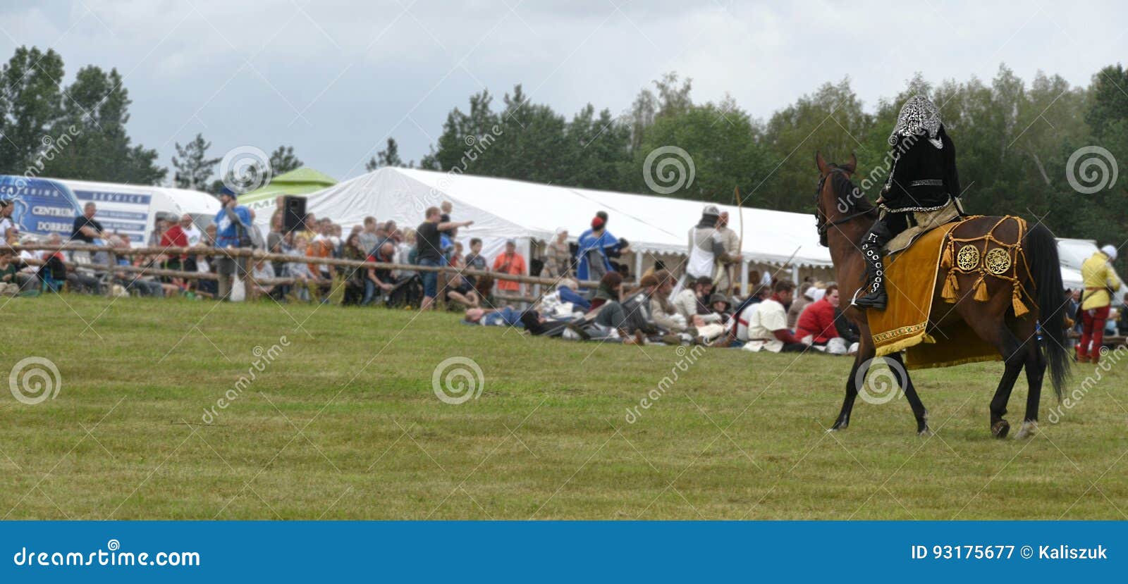 Medieval Rider on a Brown Horse Editorial Photography - Image of bill ...