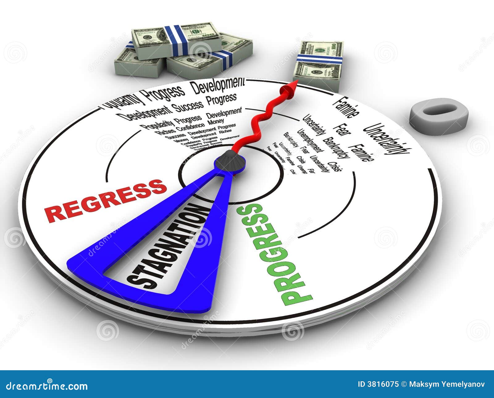 Stagnation. money stock illustration. Illustration of calculating - 3816075