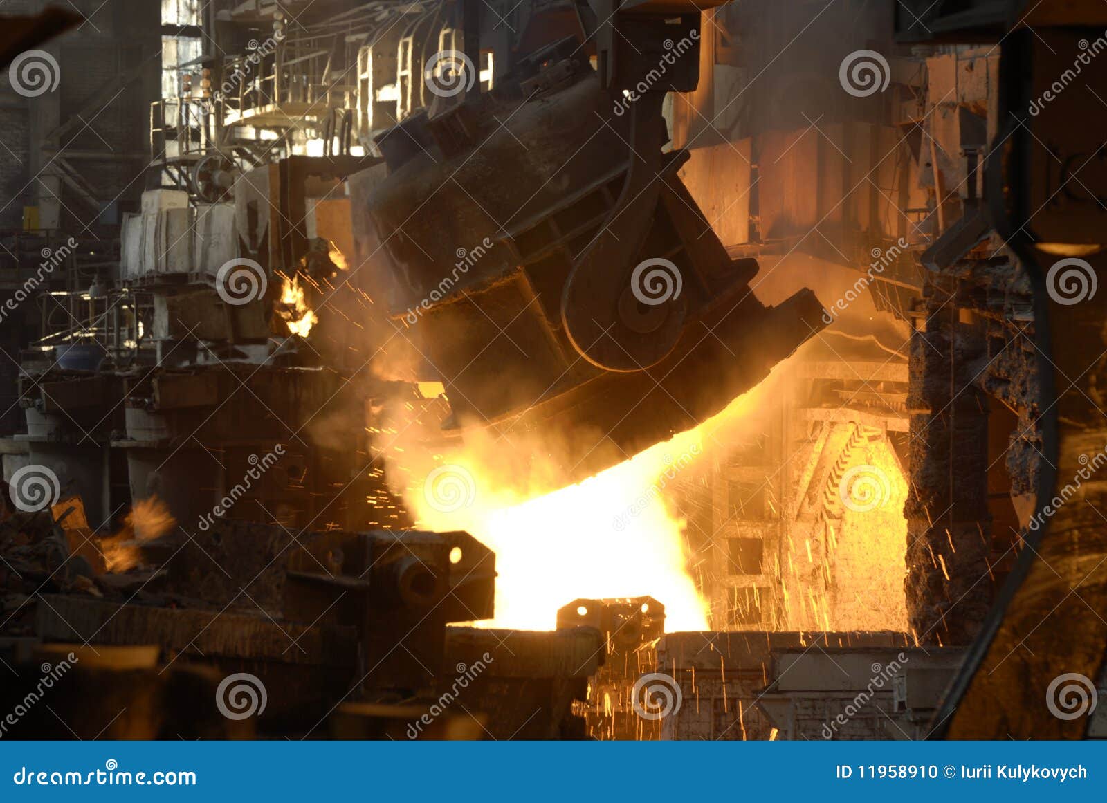 Stahl-Gussteil Abteilung stockfoto. Bild von produktion - 11958910