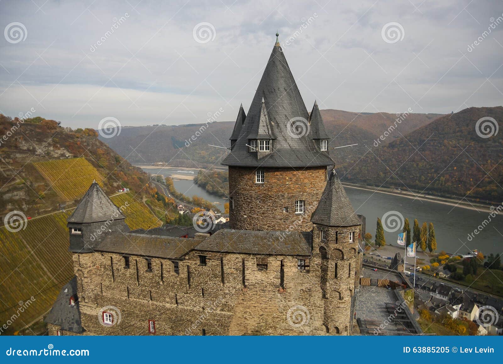 Stahleck castle stock image. Image of stone, travel, ruin - 63885205