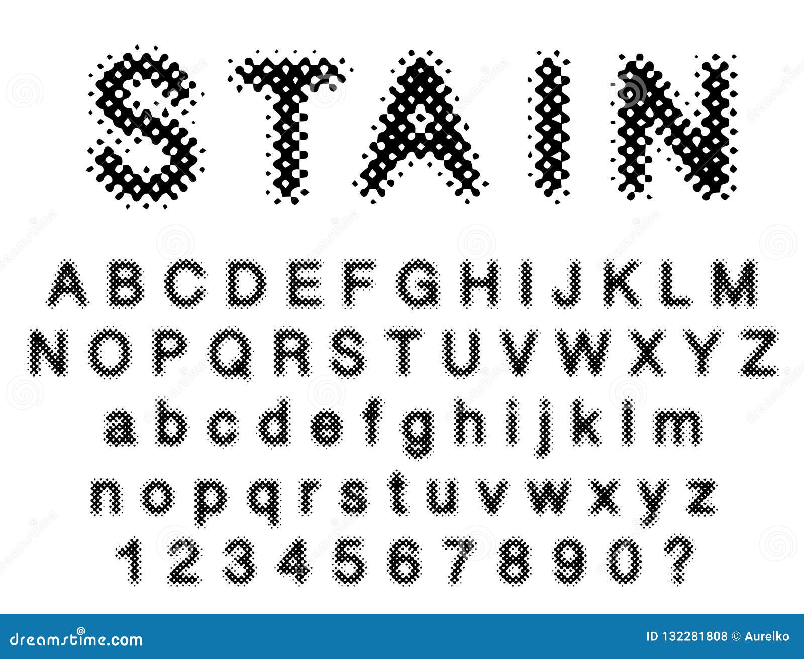 Stain font stock vector. Illustration of calligraphy - 132281808