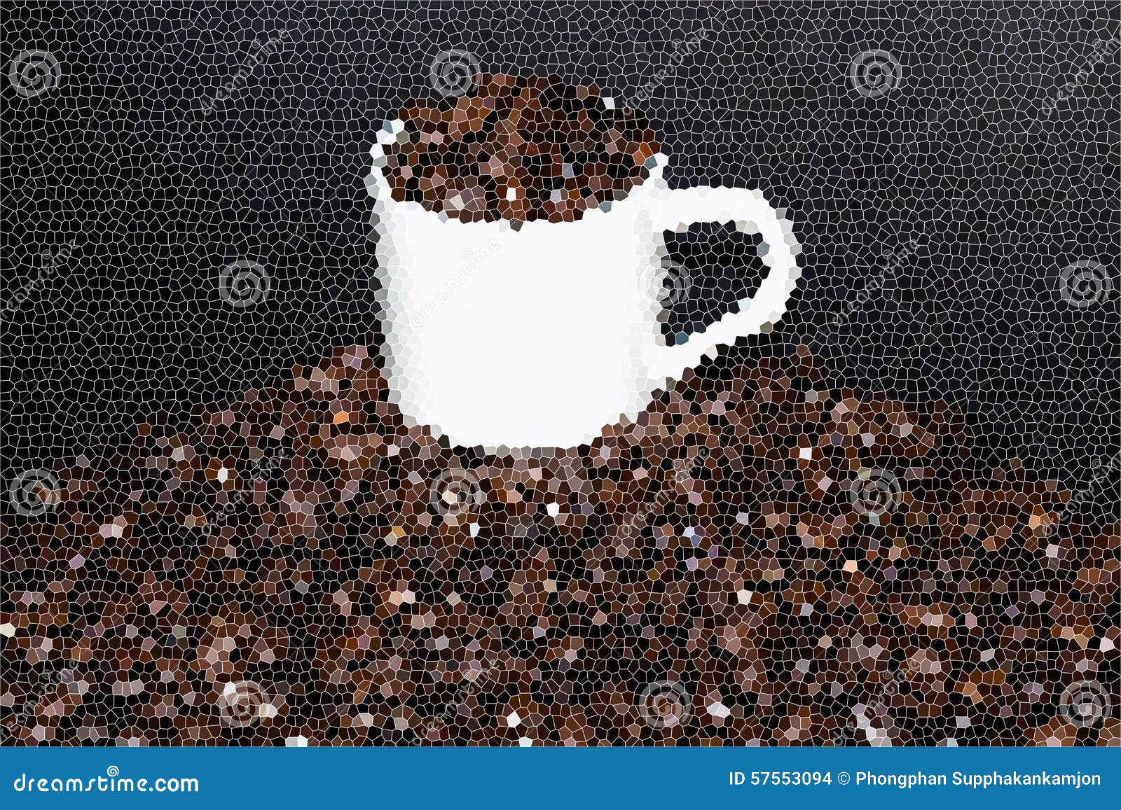 Stain Glass Effect of Coffee Beans Stock Photo - Image of heap ...
