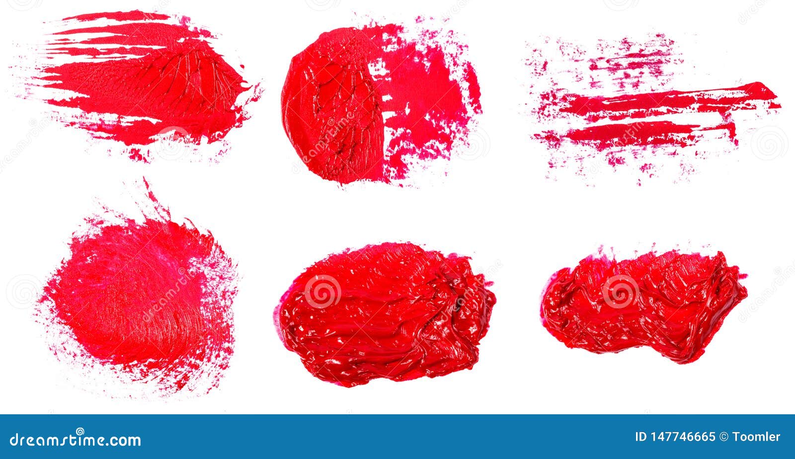 Stain of Oil Red Paint on White. Set Stock Image - Image of spot ...