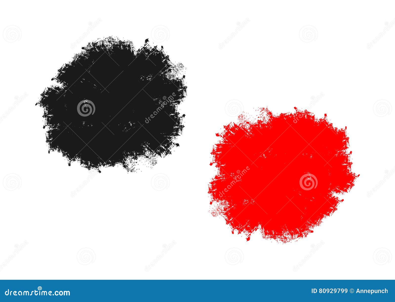 Stain Painted a Rough Brush. Black and Red Splash. Grunge. Stock Vector ...