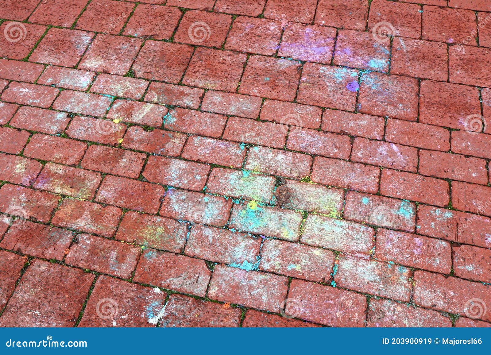 Stain Spots on the Brick Road Stock Image - Image of abstract, paint ...