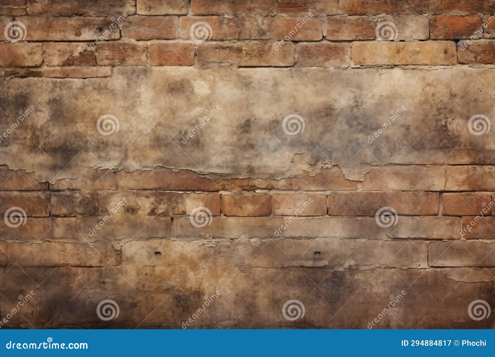 Stained Aged Brick Wall Background and Texture Stock Illustration ...