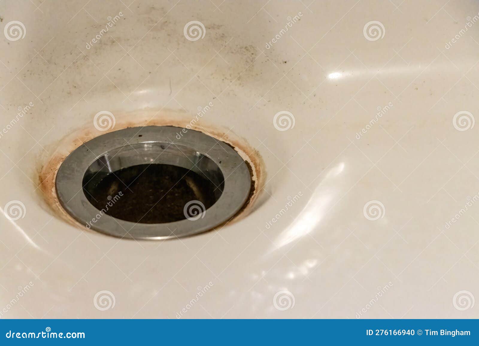 Stained Dirty Drain before Cleaning Stock Photo - Image of circle ...