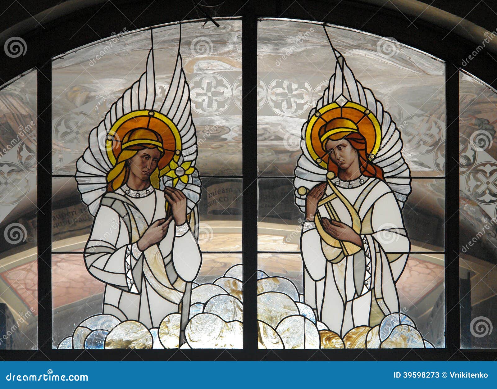 Stained Glass Angels stock image. Image of glass, stained - 39598273