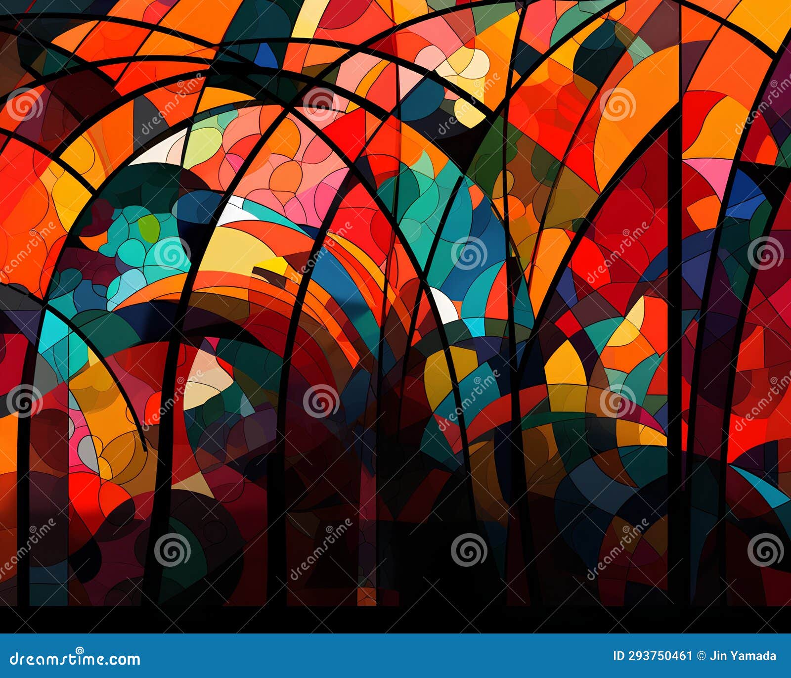 Stained Glass Background. Colorful Stained Glass Window. Vector ...